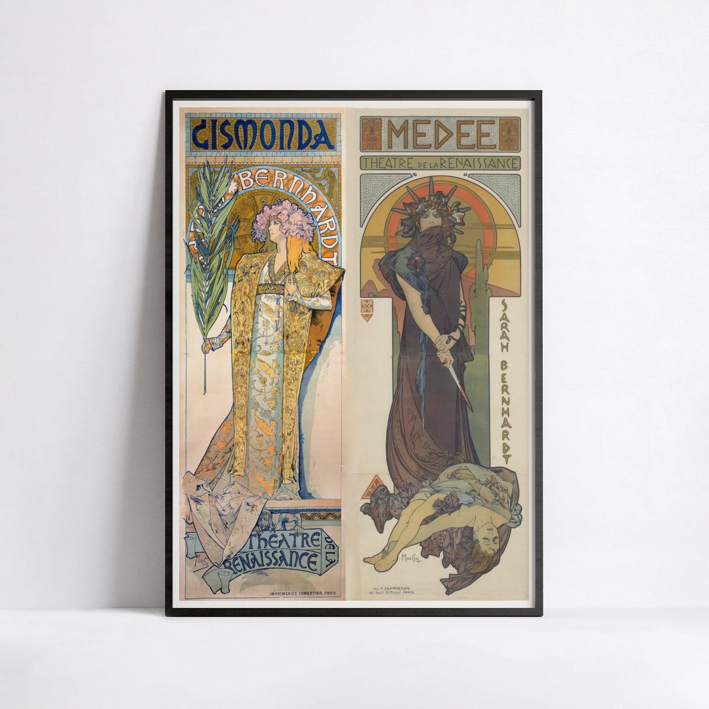Affiche Alphonse Mucha "Gismonda - Medée" - Art Nouveau - Haute Défini