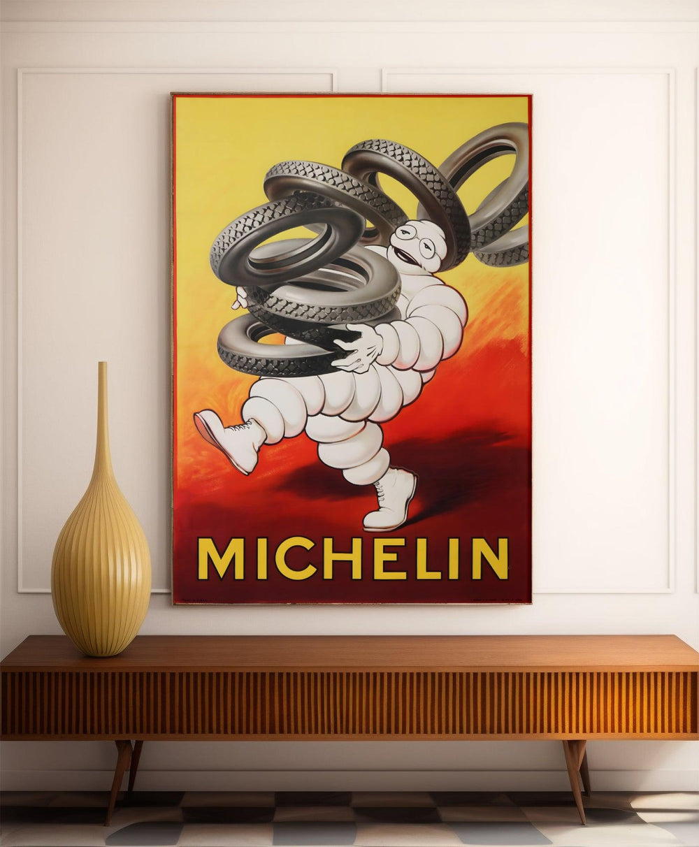 Affiche publicitaire vintage " Michelin" - O'Galop - Haute Définition