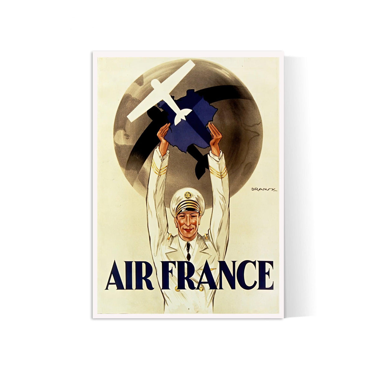 Affiche Vintage "Première Affiche Publicitaire Air France" - Dransy